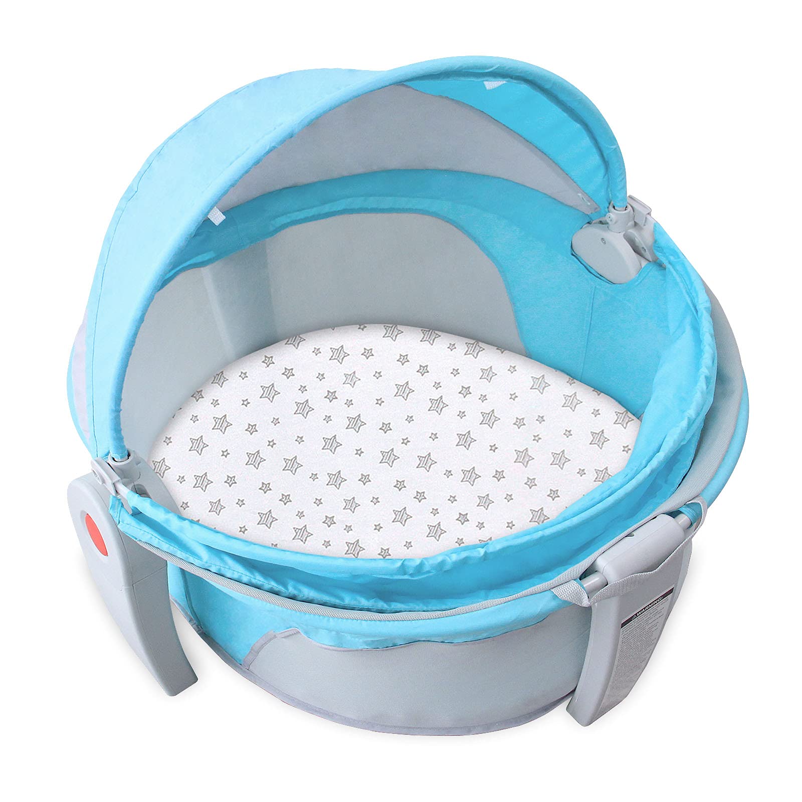 Waterproof Crib Mattress Protector & Bassinet Sheets Compatible with Fisher-Price On-The-Go Baby Dome, 2 Pack, 100% Jersey Knit Cotton