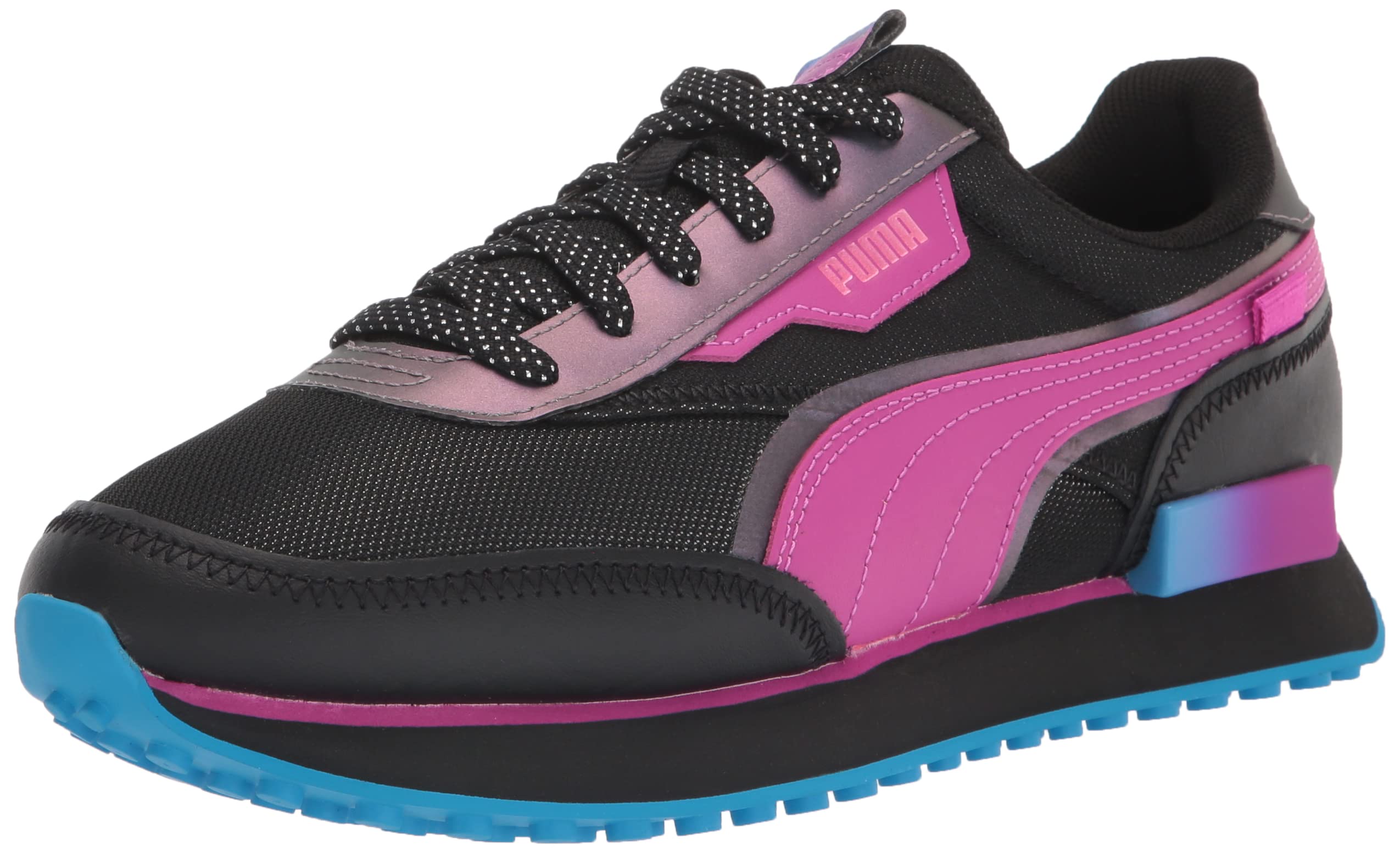 Puma Women's Future Rider Sneaker, Black-Deep Orchid, 9