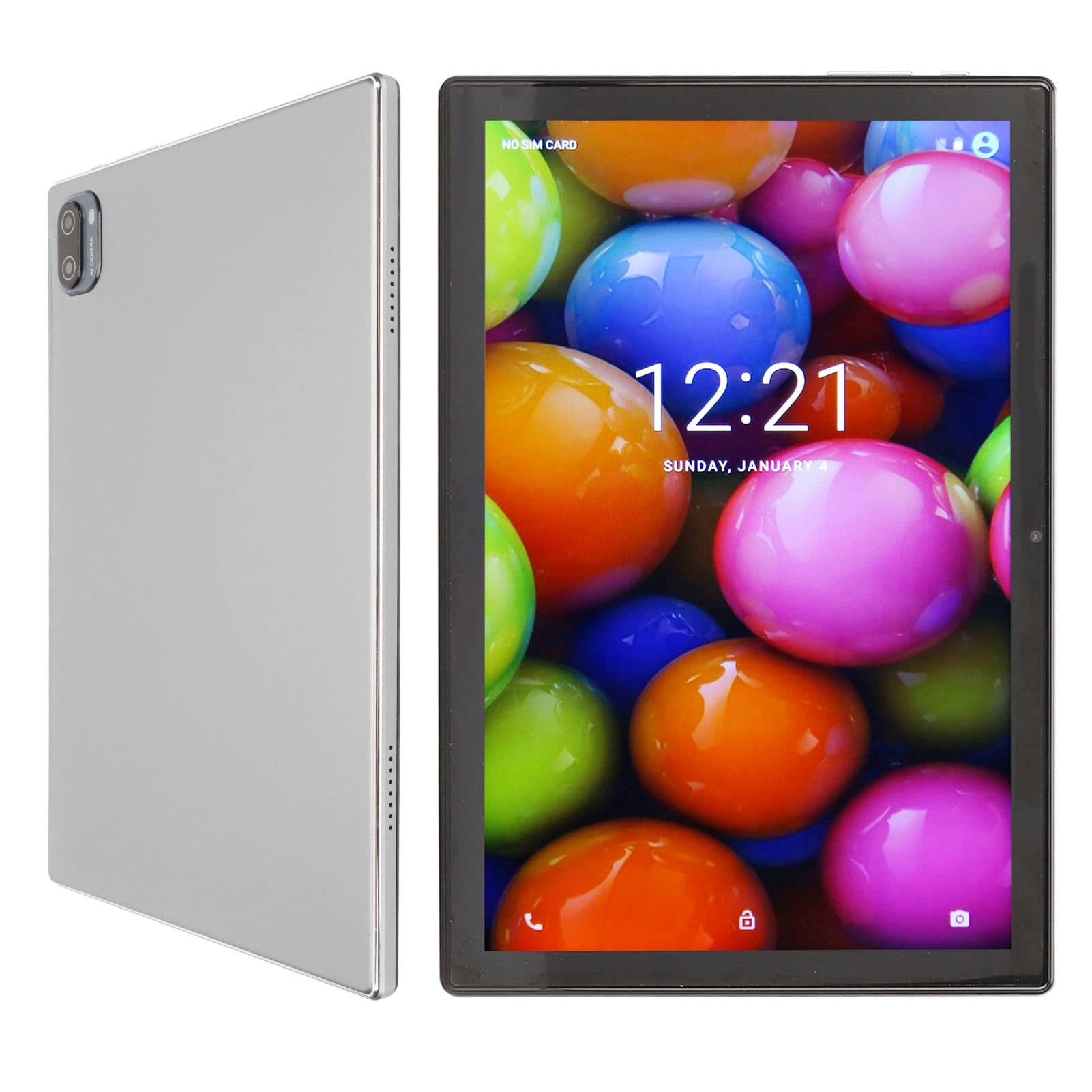 VINGVO 10.1in Tablet, Dual Band Tablet 100β240V 8MP 20MP Dual Camera for Work (US Plug)