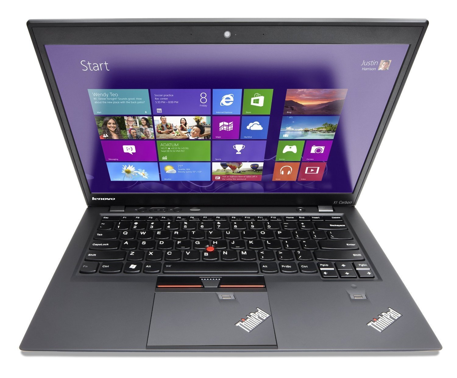 Lenovo ThinkPad X1 Carbon Ultrabook Black i5-4200U (1.6GHz) 4GB DDR3 RAM 14-Inch 1600x900 Windows 7 Pro 64 (20A7002FUS)
