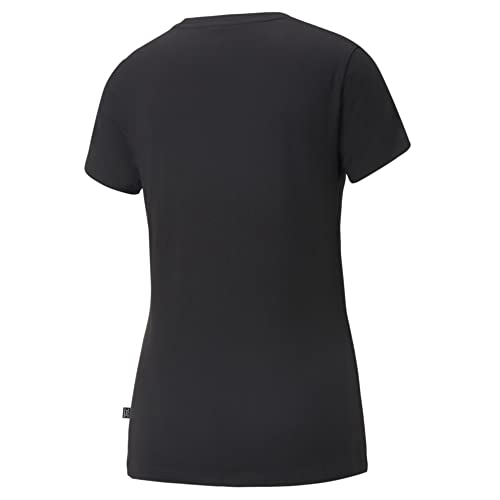 PUMA womens Essentials+ Animal Logo Tee T Shirt, Puma Black, Large US