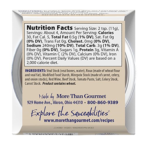 More Than Gourmet Classic French Demi Glace, Veal, 1.5 Oz