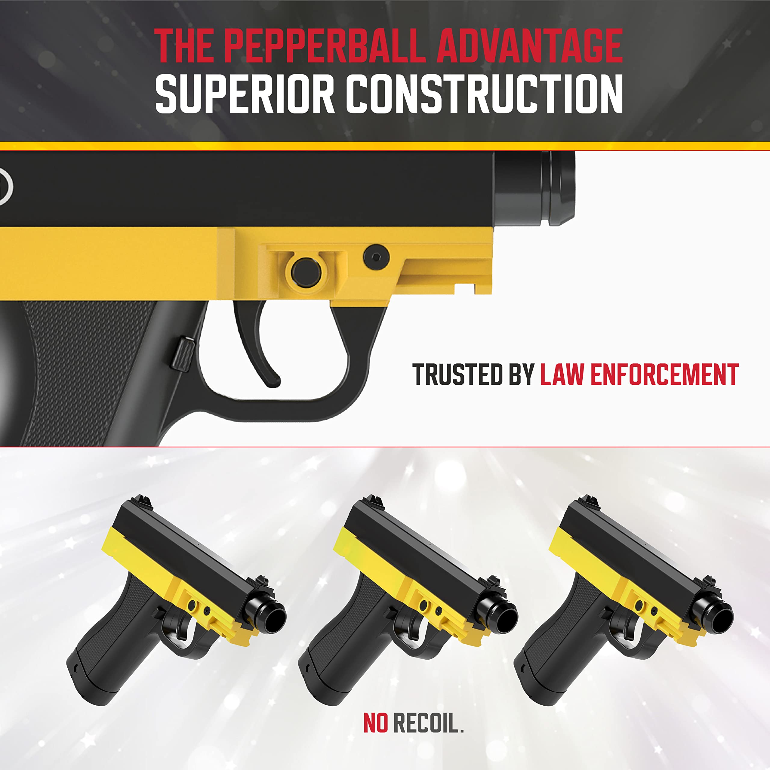PepperBall TCP Ready to Defend Kit Self Defense Pepper Launcher Ultimate Bundle Non Lethal, Less Lethal Home Defense, Personal Defense | Proudly Assembled in The USA - Yellow