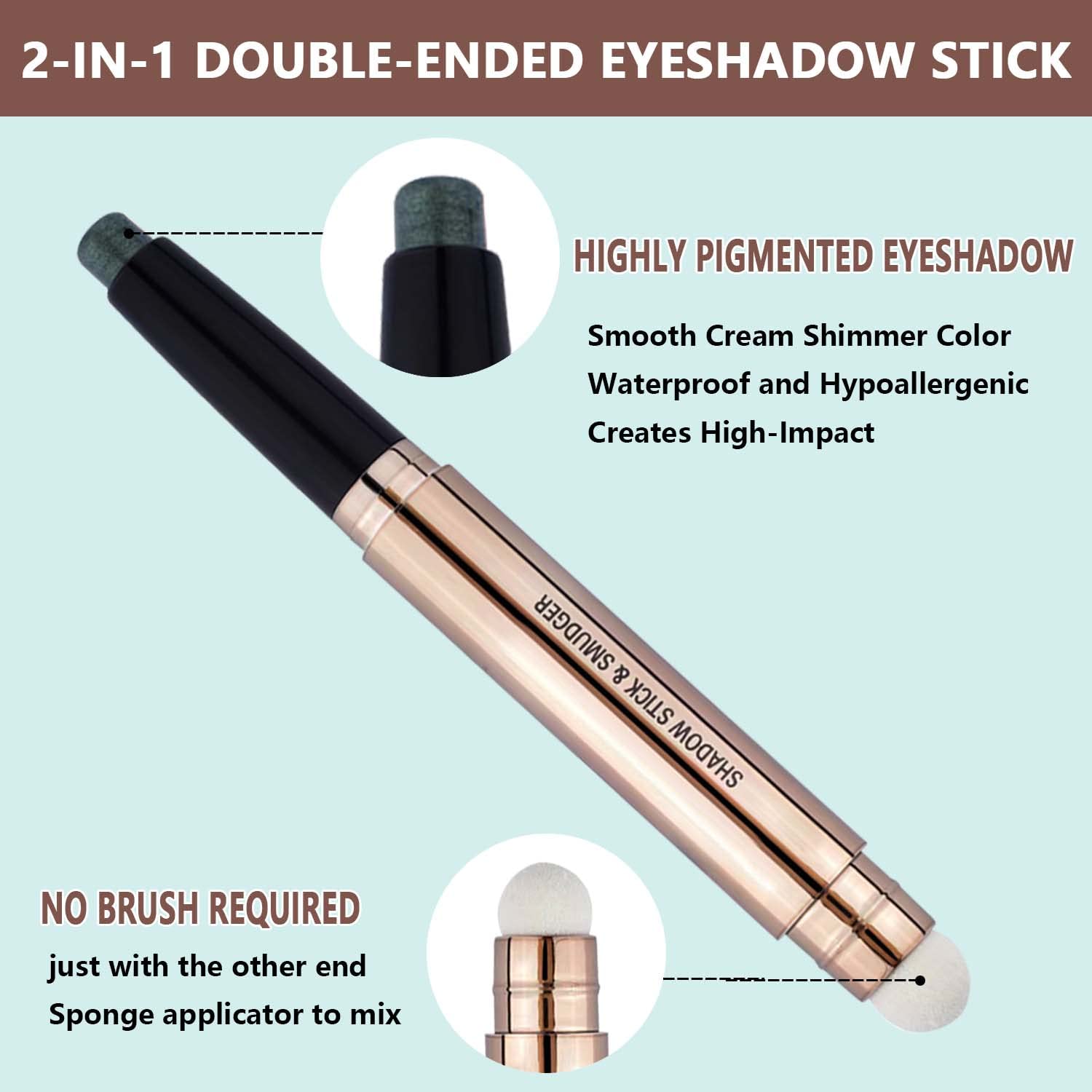 TWLBXMG Green Eyeshadow Stick Eye Makeup Cream Smooth Shimmer Eyeshadow Pencil Primer Glitter Dark Light Matte Single base Crayon Primer Palette Eyeliner Hypoallergenic Waterproof Long Lasting