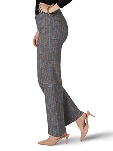 Lee Women's Ultra Lux Comfort with Flex Motion Trouser Pant Sky Captain Check 12