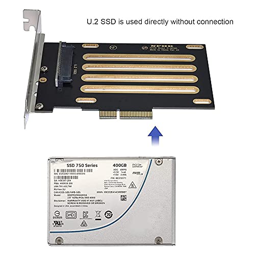 Viupolsor PCIE 3.0 X4 to U.2 U2 Kit SFF8639 Adapter for Motherboard 750 2.5inch NVMe PCIe SFF-8639 SSD Riser Card