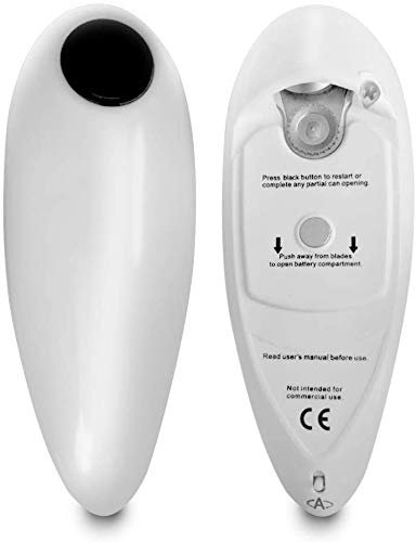 Portable One Touch Automatic Electric Can Tin+ Free Bottle Jar Grip Mate Opener Battery Operated Hands-Free for Seniors with Arthritis Eliminate Hand Pain HelpPrevent Injuries Strain