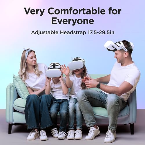 YOGES Head Strap with Battery Compatible for Oculus Quest 2, Rechargeable 5000mAh Headstrap for Enhanced Comfort and Playtime in VR, Immersion VR Accessories Compatible with Meta Quest 2