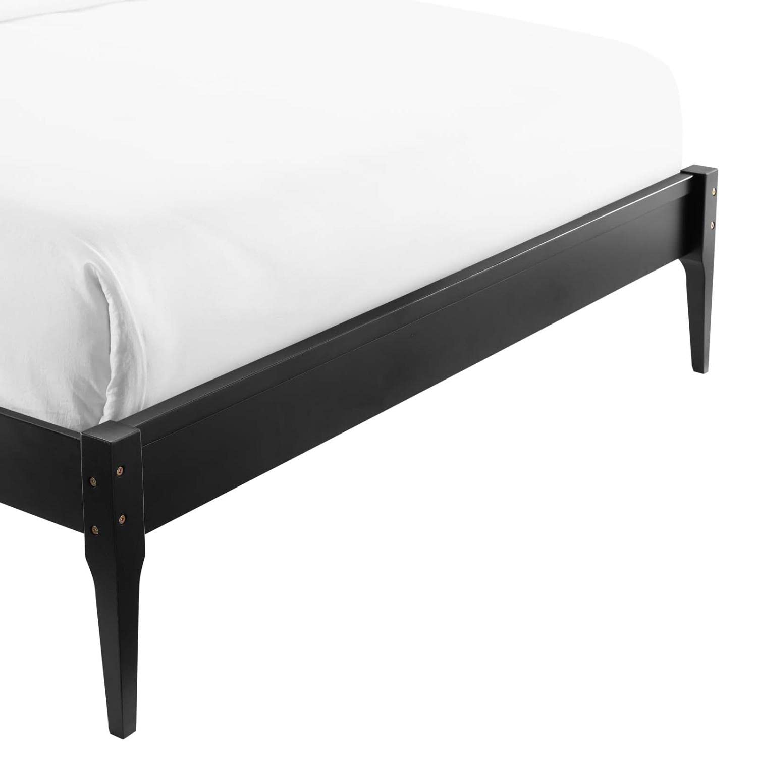 Modway MOD-6244-BLK June Twin Wood Platform Bed Frame, Black