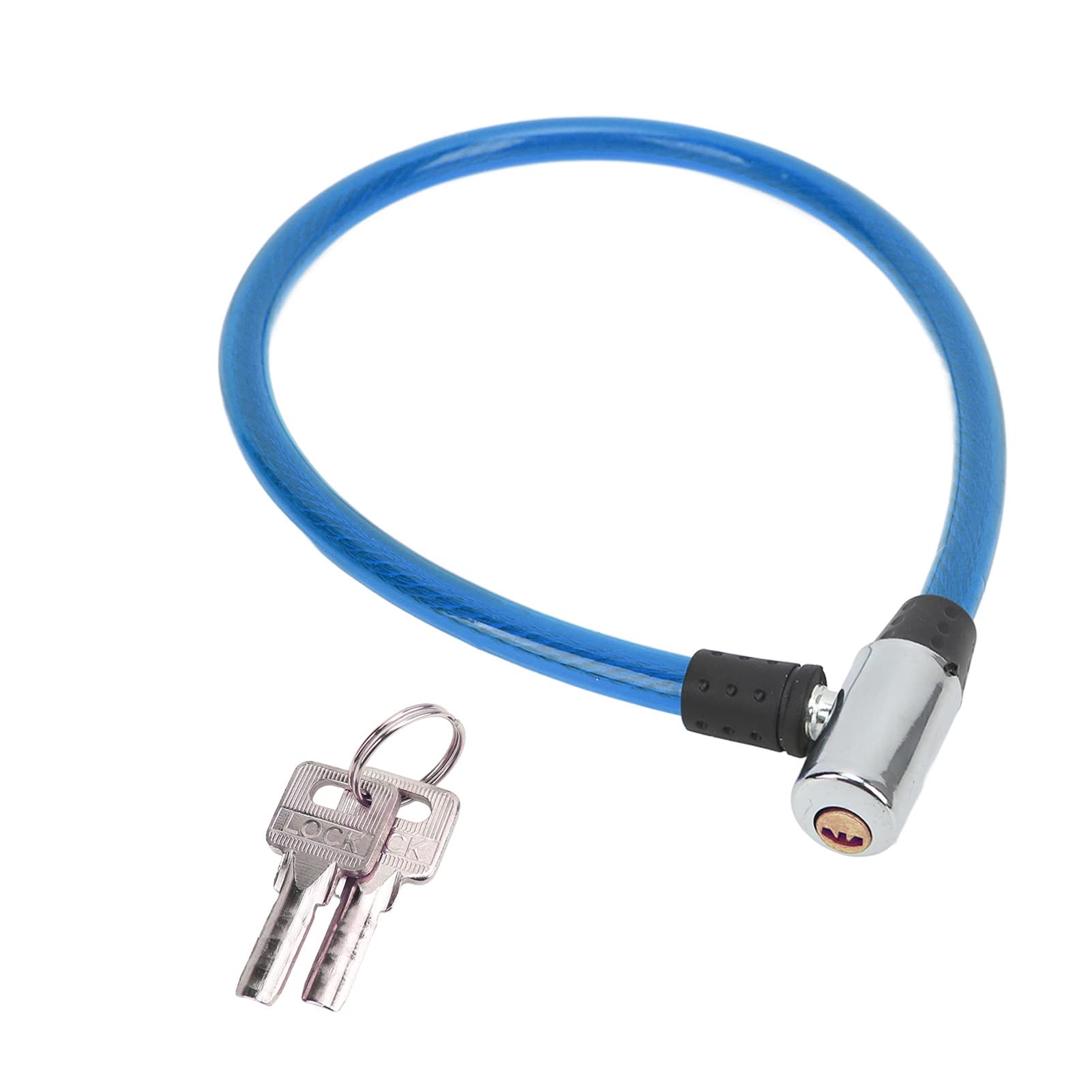 Qqmora Bicycle Lock Cable, Cable Lock Two Keys for Bike for Motorcycle for Gate(Blue)