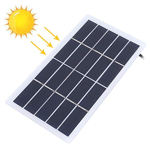 Vbest life Polysilicon Solar Power,2W 5V Solar Panel Battery Panel with DC Interface Charging for 3.7V Battery Outdoor Garden Lamp