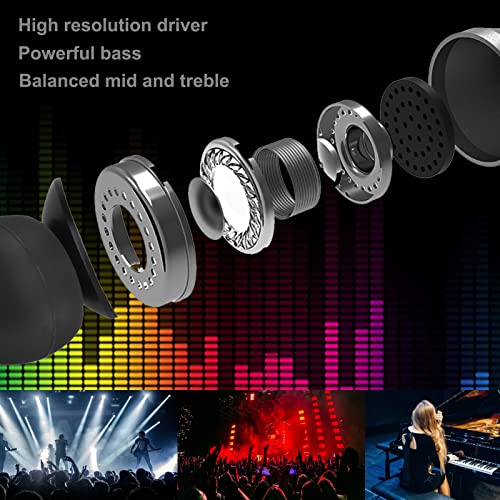 ZXQ Neckband Bluetooth Earbuds,Wireless Neckband Headphone with Magnetic,Neck Bluetooth Earphone with Microphone,12 Hours Playtime,with USB-C Charging Port (Black)