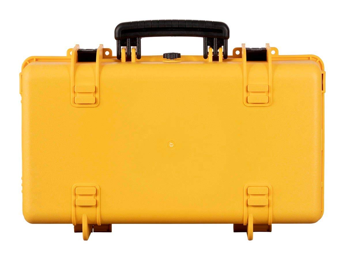 Monoprice Weatherproof Hard Case - 22in x 14in x 8in, Yellow with Customizable Foam, Shockproof, IP67, 20.3 Liter