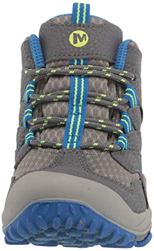 Merrell Chameleon 7 Access MID WTRPF Hiking Boot, Grey/Blue, 11.5 US Unisex Little Kid