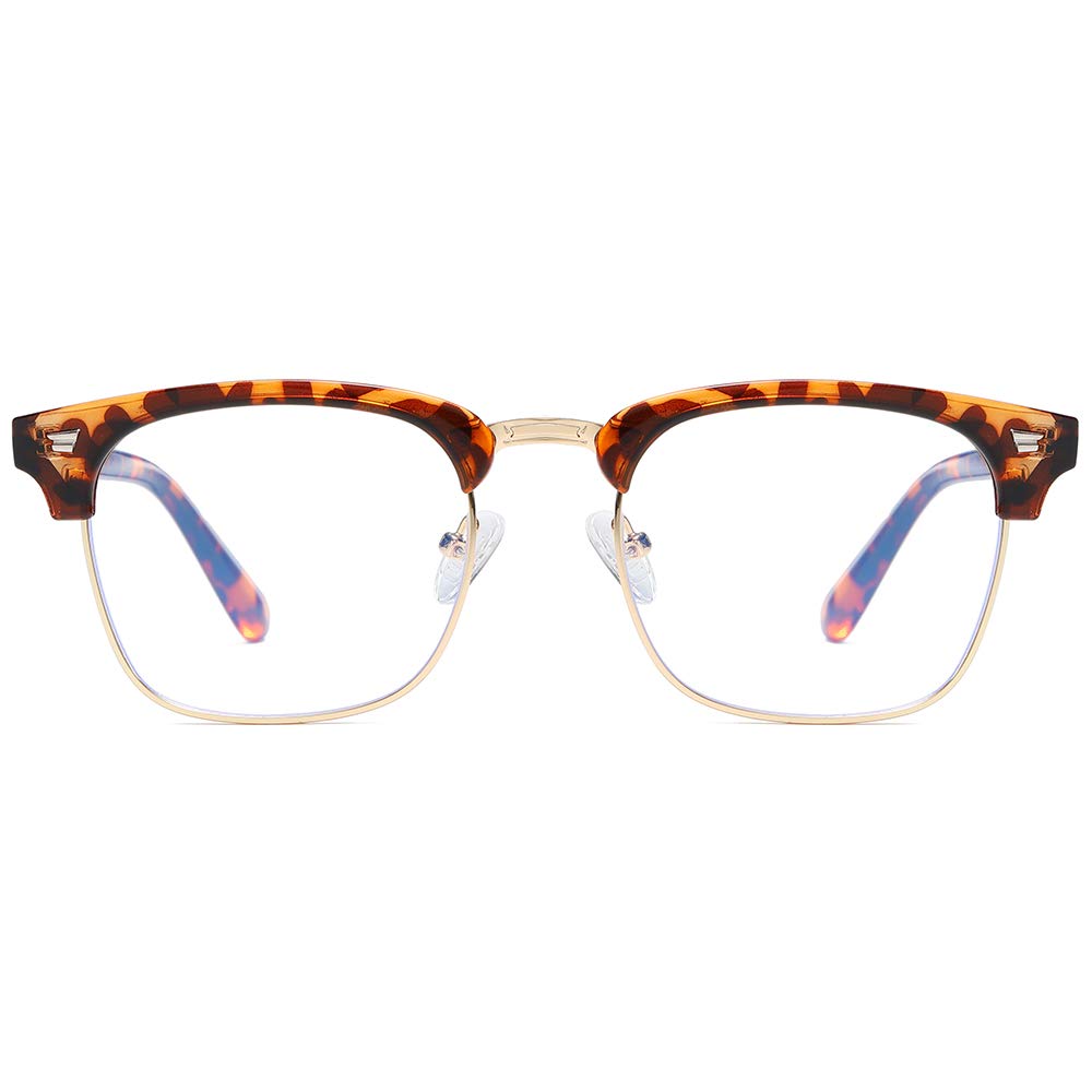 Nother Blue Blocker Glasses For Women/Men, Blue Light Blocking Glasses，Computer Screen Glasses, Anti Glare, TV Glasses, Stylish Square Frame, Eye Anti-Strain(Hawksbill Gold Frame)