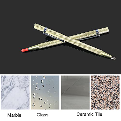 VebaCidi Scribe Tool, 2 Pieces Tungsten Carbide Tip Scriber, Engraved Pen for Tile/Glass/Wood/Ceramics/Metal/Gold/Welding