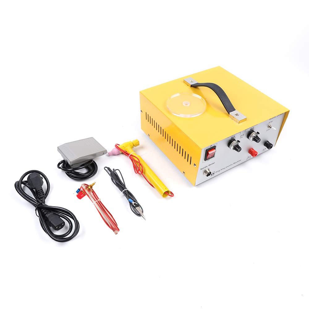 Portable Pulse Sparkle Spot Welder 110V 80A Jewelry Spot Welder, Electric Soldering Machine Spot Welder Welding Machine for Gold/Silver/Steel/Platinum