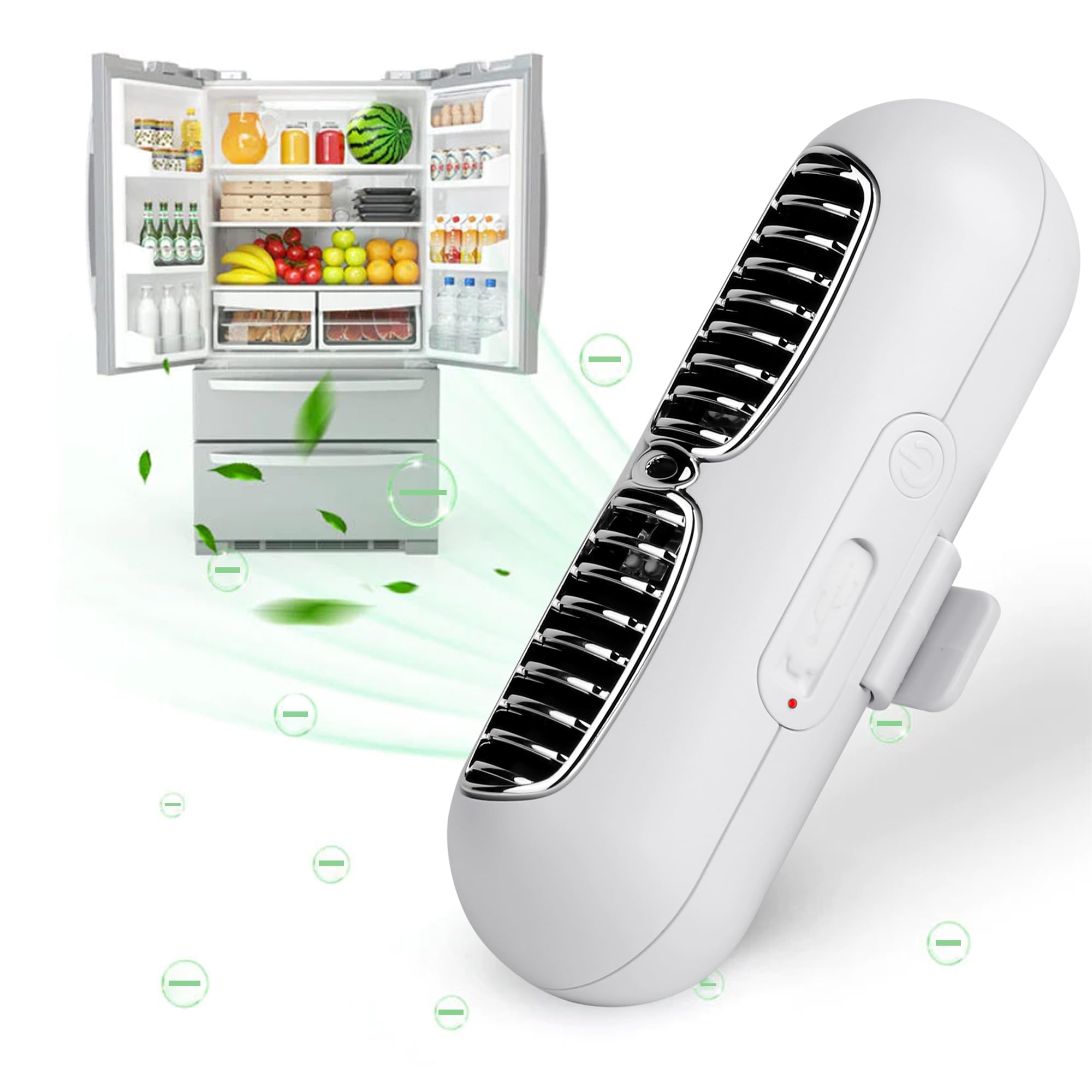Tinyimi Refrigerator Air Purifier Odor Remover Freshener Good for Fridge Shoe Cabinet Closet Odor Eliminator (Silver)