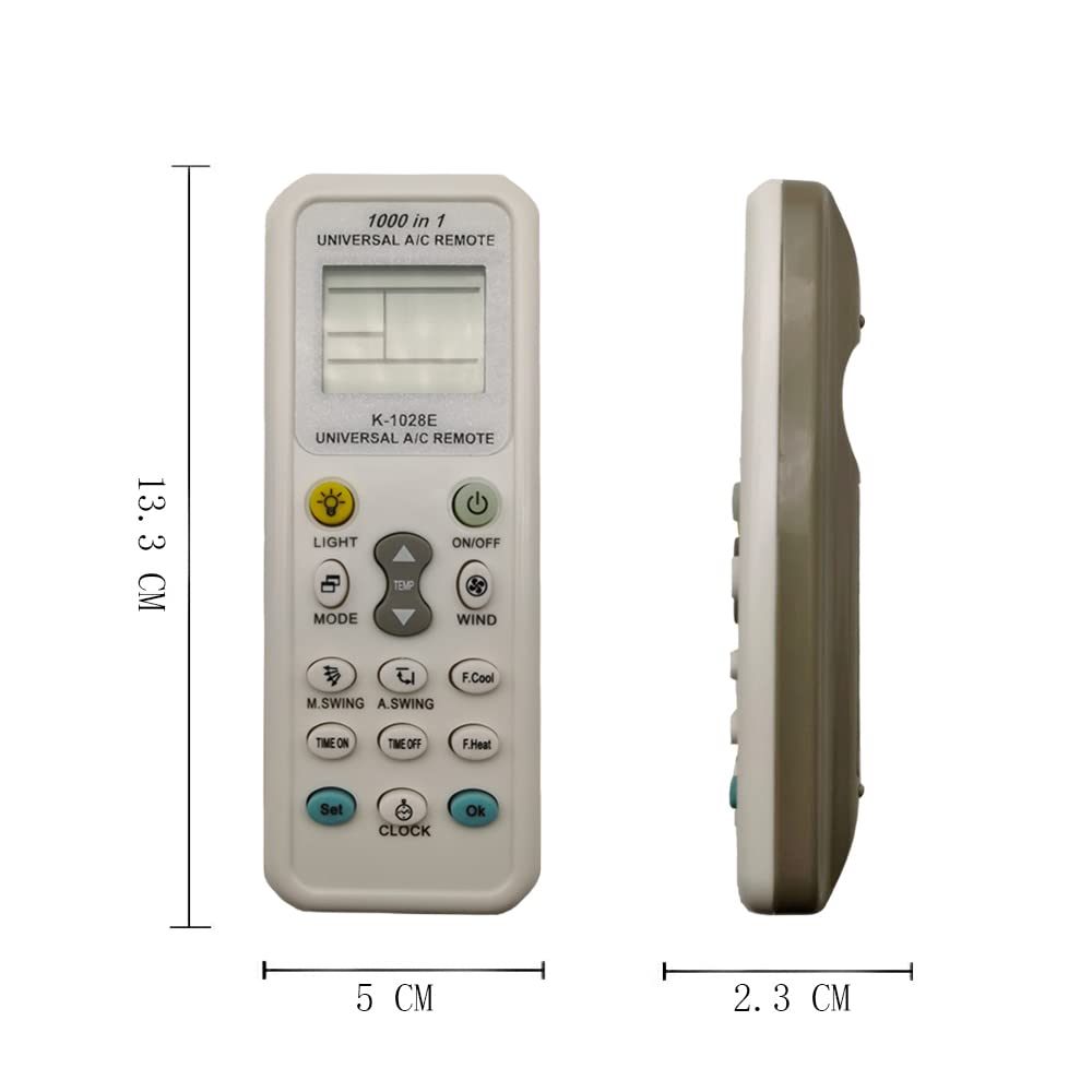 Replacement K-1028E Remote Control Universal air Conditioner for LG, Panasonic, Sharp, Gree, Haier, Hitachi, Midea, Bosch, Toshiba, Sanyo Air Conditioner with Remote air Conditioner 1000 in 1