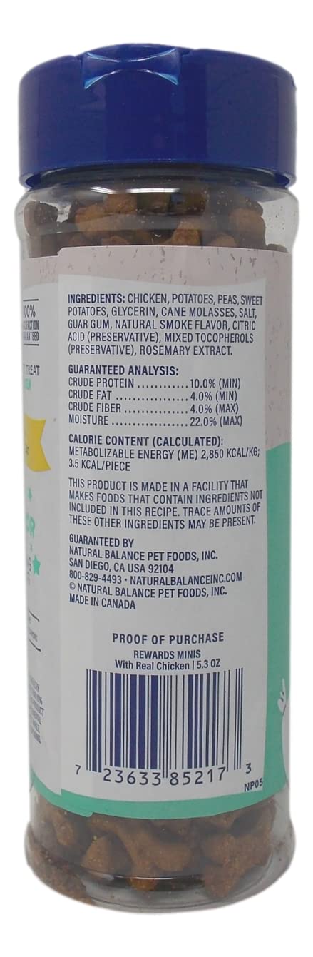 Naturals Balance L.I.D. Mini Rewards Dog Treats 3 Flavor Bundle - (1) Each: Salmon, Chicken, Turkey (5.3 Ounces) - Plus Fun Animal Facts Booklet Bundle