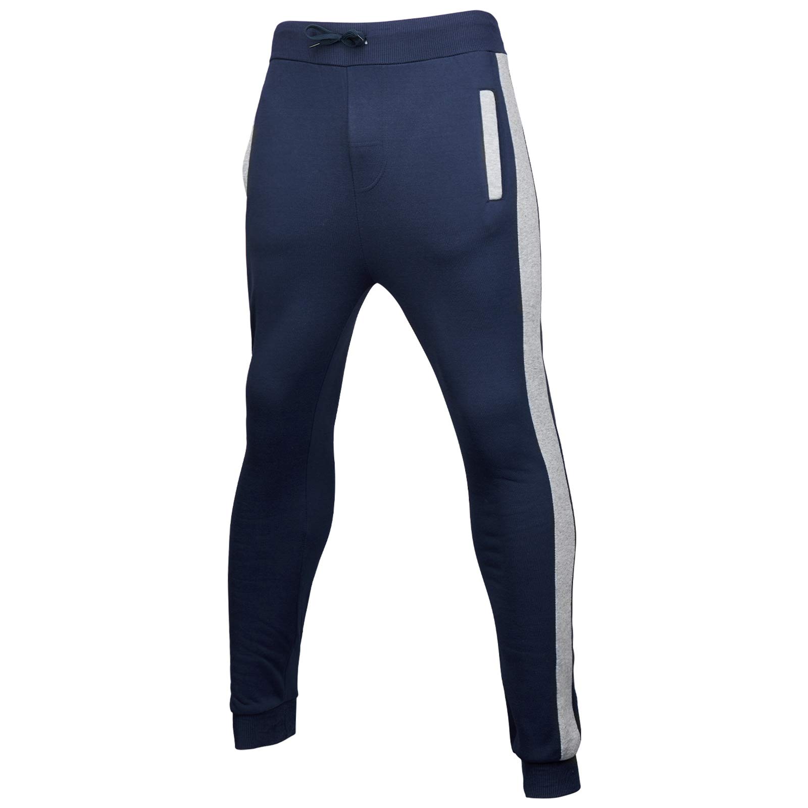 Men's Winter Sport Wear Tracksuit Clothes Outfits Set, Long Sleeve Pullover Hoodies Sweatshirt+Long Sweatpants 2 Pcs (Navy blue,X-Large)