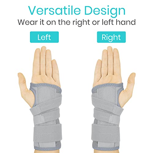 Vive Carpal Tunnel Wrist Brace (Left or Right) - Arm Compression Hand Support Splint - for Men, Women, Kids, Bowling, Tendonitis, Arthritis, Athletic Pain, Sports, Golf - Universal Adjustable Fit