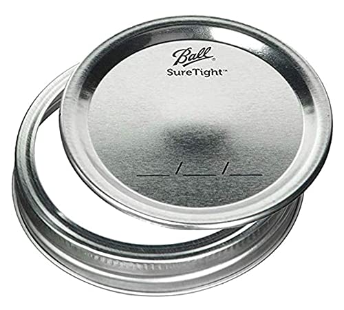 Regular Mouth Mason Jars 32 oz - (3 Pack) - Ball Regular Mouth Quart 32-Ounces Mason Jars With Airtight lids and Bands - For Canning, Fermenting, Pickling, Storage - Microwave & Dishwasher Safe