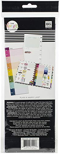 Me & My Big Ideas Happy Planner Big Half Sheet Fill Paper 60/Pkg-Hourly Jewel, Student, Multi