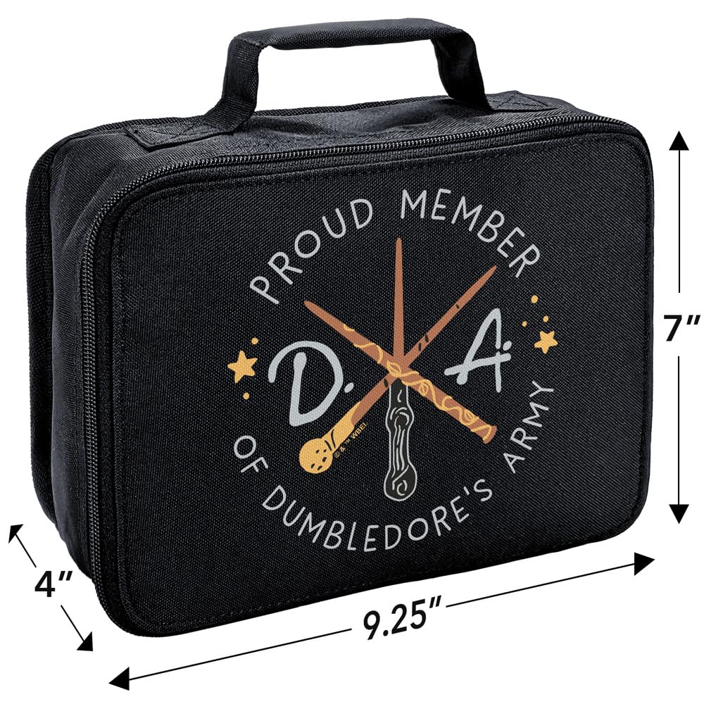 LOGOVISION Harry Potter Dumbledore'S Army Insulated Soft Sided Lunch Box - Reusable Lunch Bag For School Office Work, BPA Free, 10"x8"