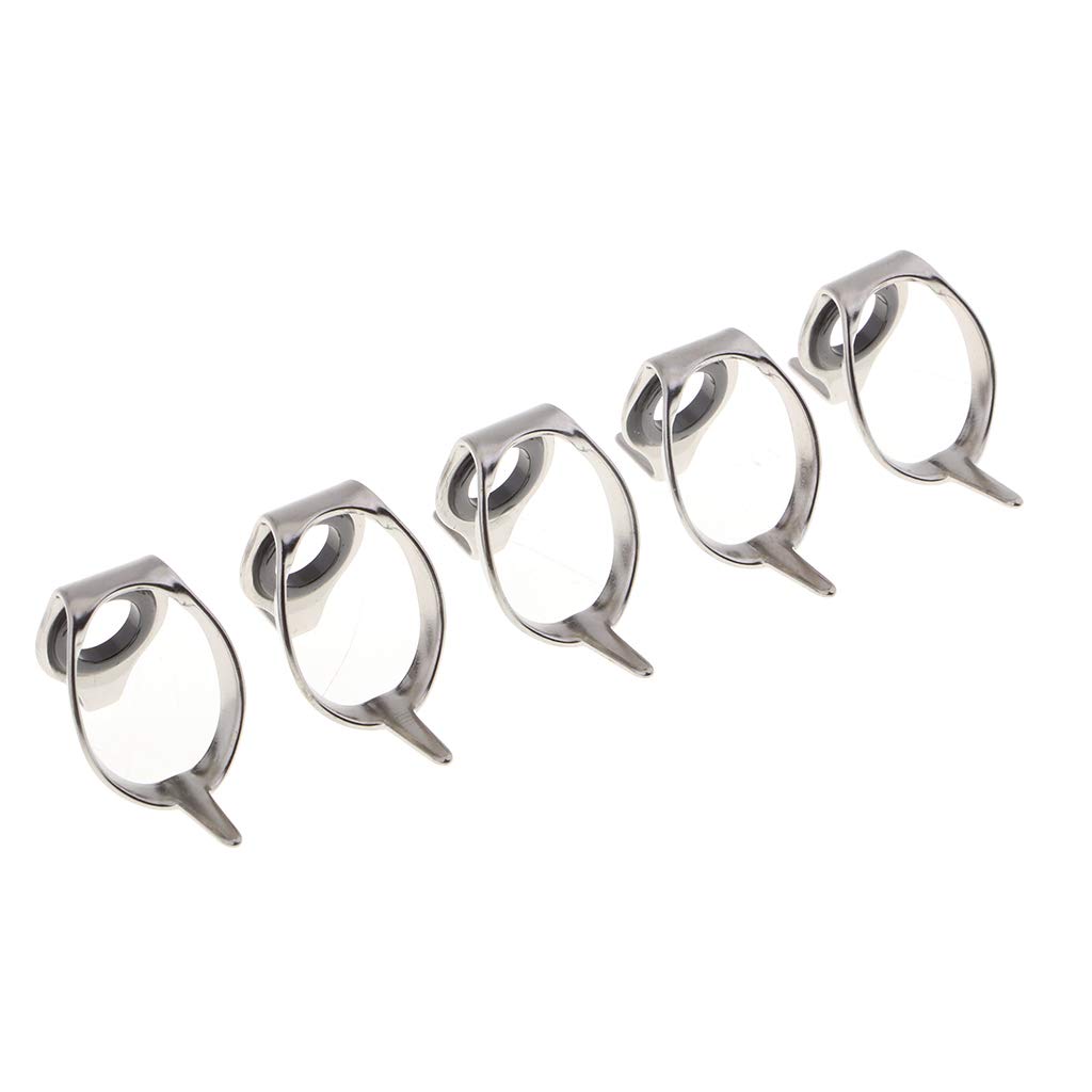 menolana 1 Set Heavy Duty Fishing Rod Guides Rings for Boat Trolling DIY Rod Building - 5pcs LR20