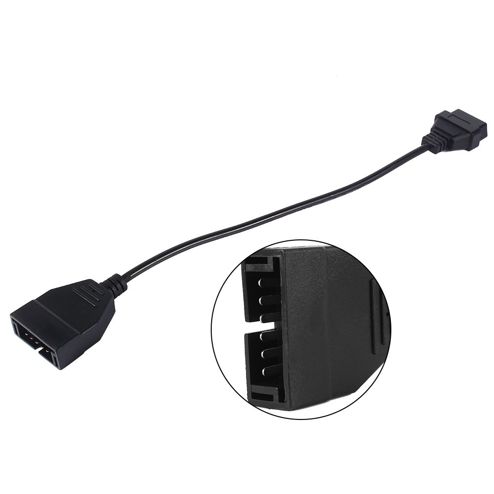 OBD1 12 Pins to OBD2 16 Pins, For GM OBD1 12 Pins to OBD2 16 Pins Diagnostic Tool Connector Adapter Cable OBD1 Diagnostic