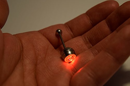 LED Light up Tongue Piercing - Glow Rave Tongue Ring (Multicolor)