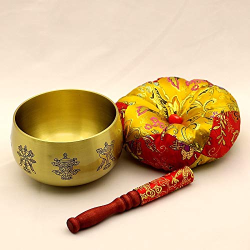 TJLSS Buddha Tibetan Bowl Music Bronze Bell Tibetan Bronze Singing Bowl Yoga Bronze Meditation Gift