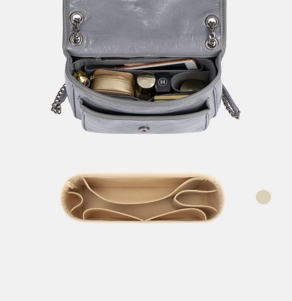 Lckaey bag organizer for niki 22 28 32 Vagabond Bag loulou bag organizer 2043beige-S