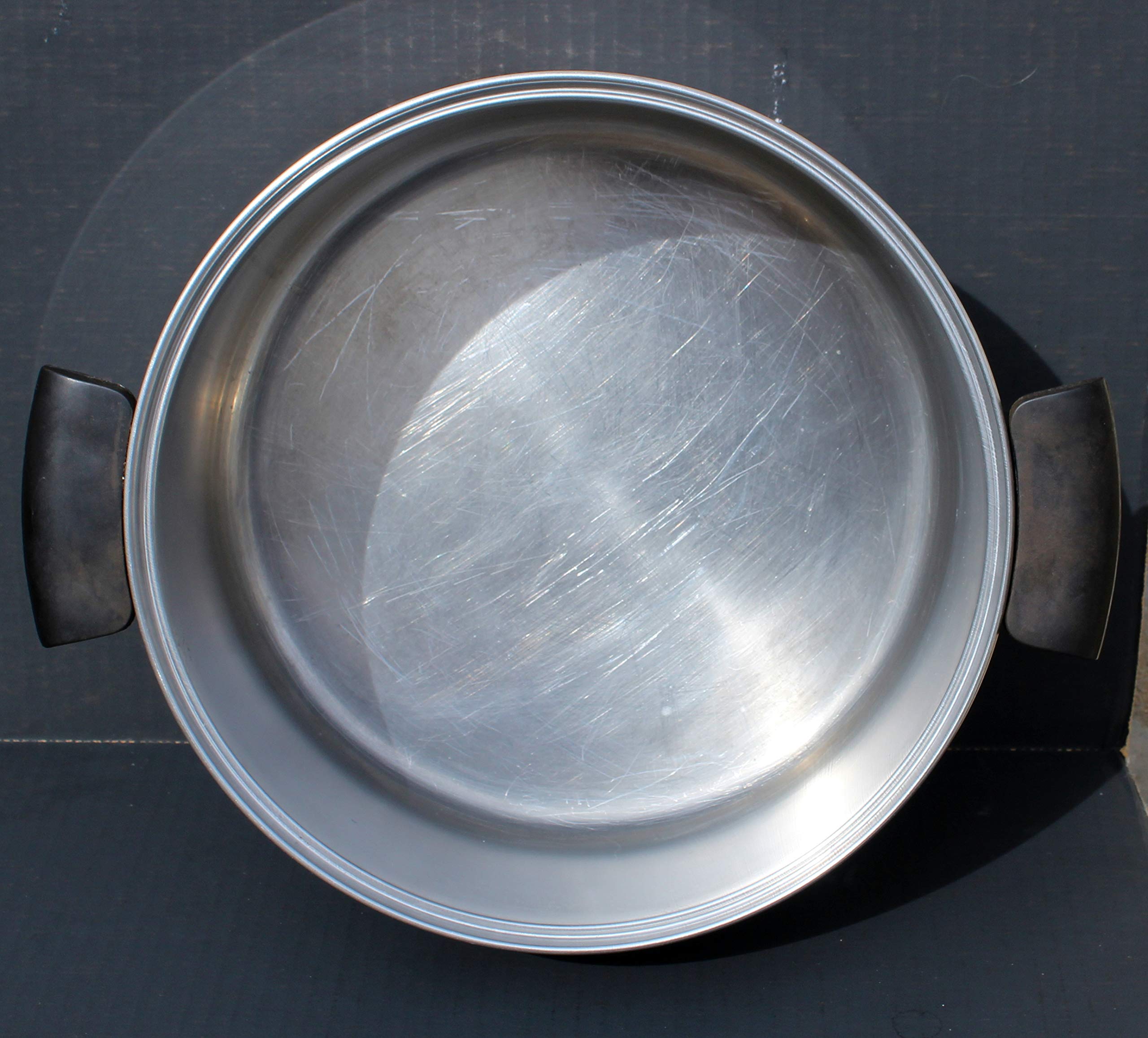 Revere Ware Pre-'68 Double Ring 6 Quart Stainless Steel Copper Bottom Stockpot with Dome Lid