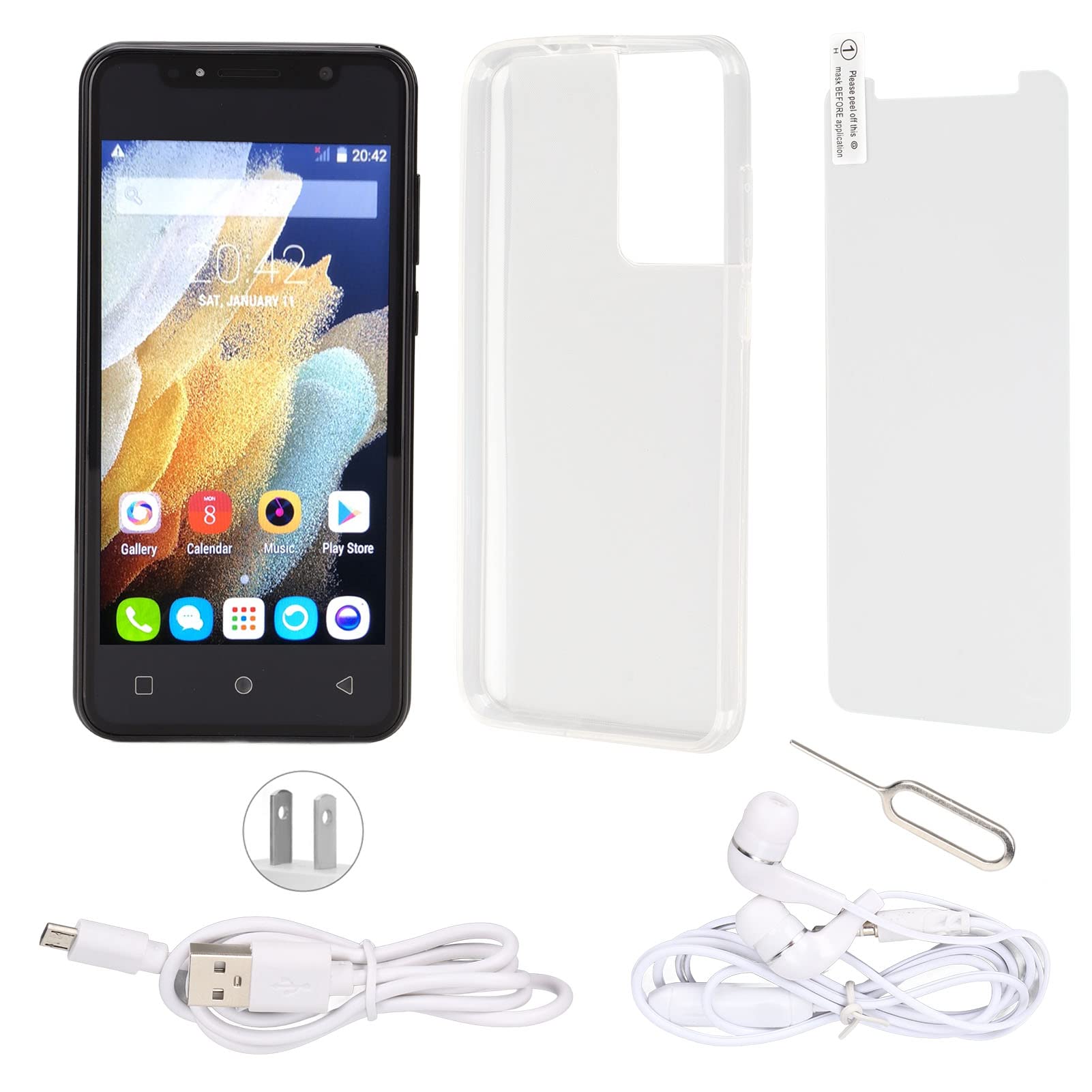 S21 Ultra 5.0in Smartphone, HD Screen 1G 4G 24MP 48MP Dual Card 4900mAh Multi Function Mobile Phone, F/2.0 Aperture Fixed Focal Length Delicate Gentle Touch 110β240V(USA)