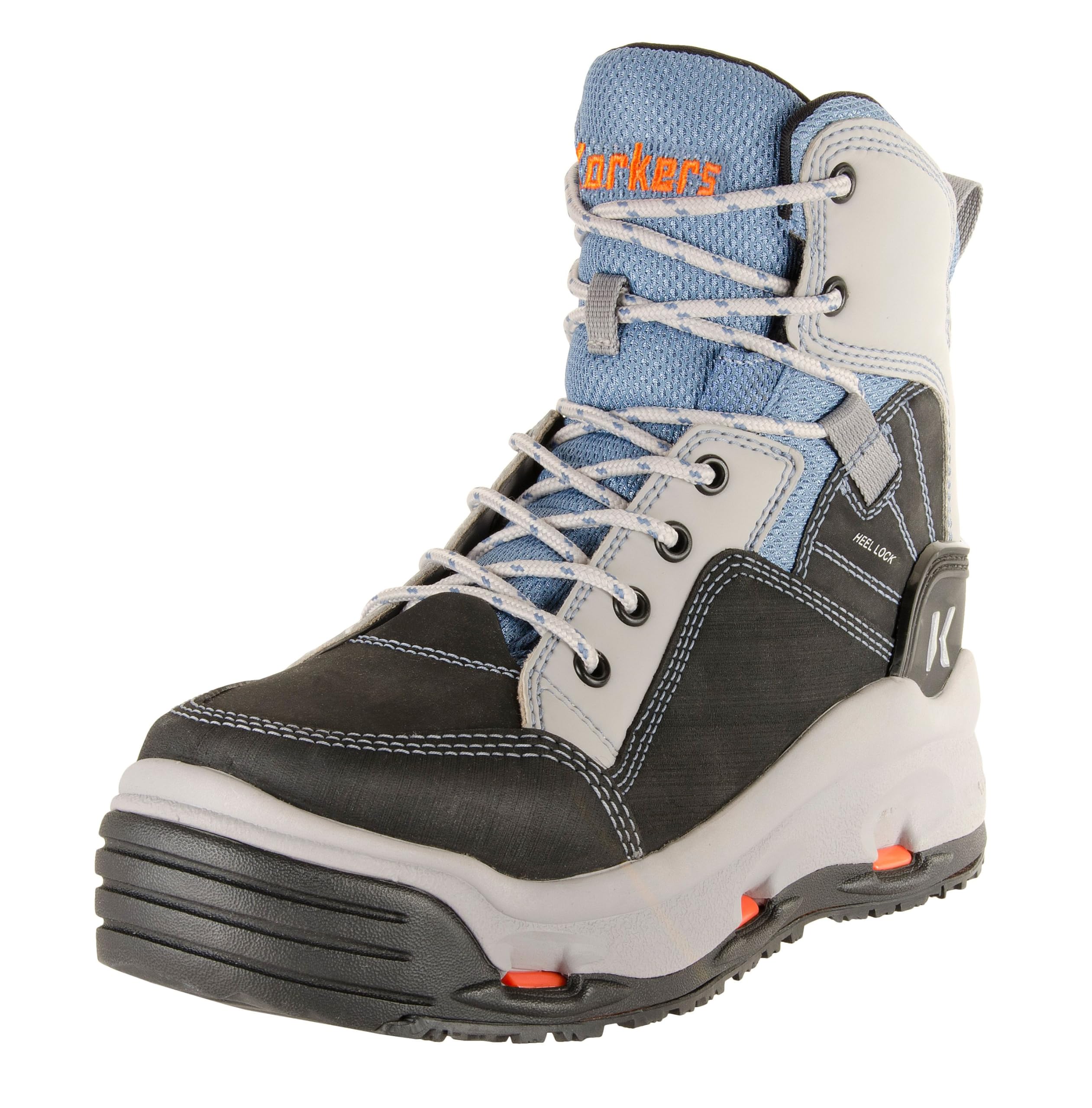 Korkers Women's Wading Boots Camouflage-Hunting-Apparel, Sharkskin/Riverside, 6