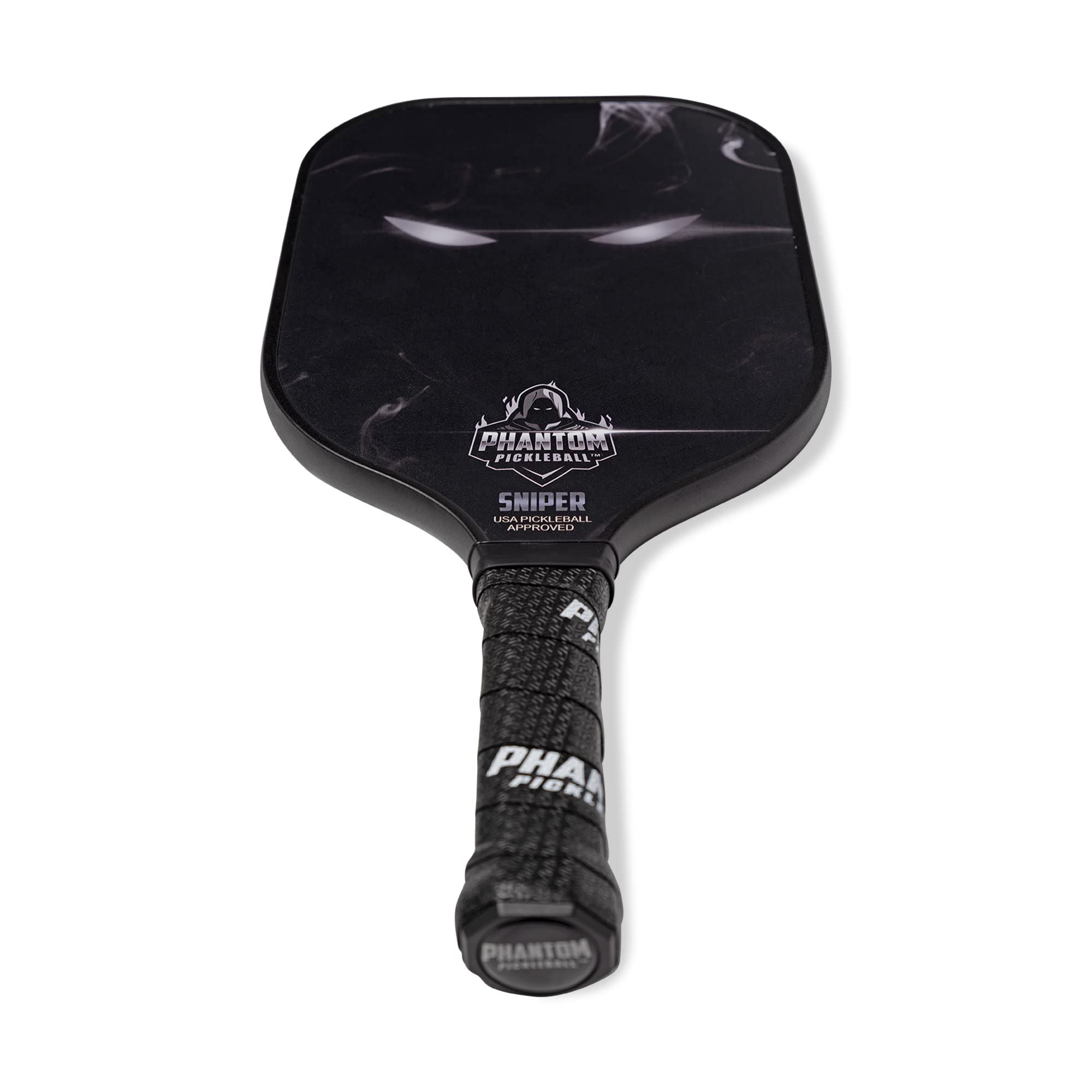 Phantom Sniper 13mm Carbon Fiber Elongated Body Pickleball Paddles - Max Grit and Spin - USAPA Approved β Pickleball Rackets - Pickle-Ball Equipment with Polypropylene Core β Lightweight (Steel)