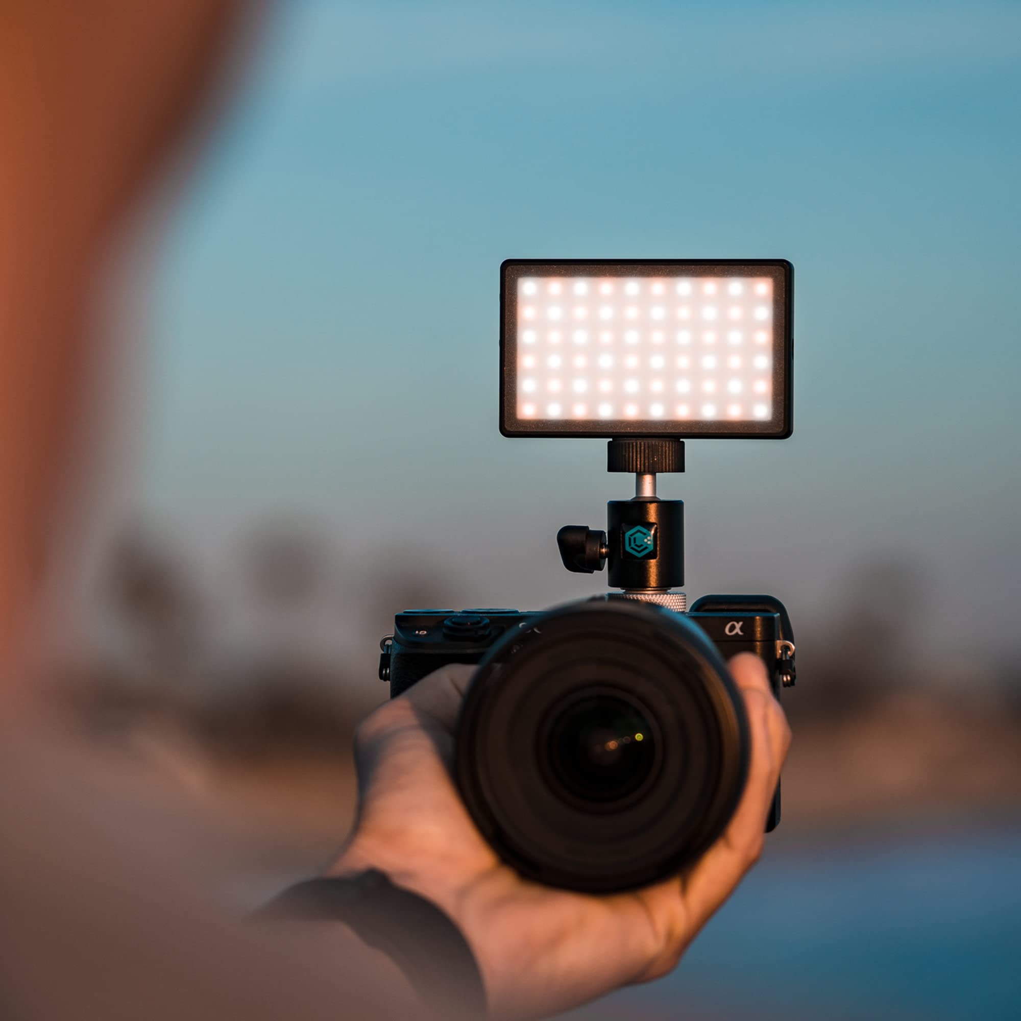 Lume Cube Bicolor Panel Mini LED Light for Professional DSLR Cameras | Adjustable on camera mount, LCD Display | Photo and Video Lighting, Long Battery Life | Fits Sony, Nikon, Canon, Fuji & Panasonic