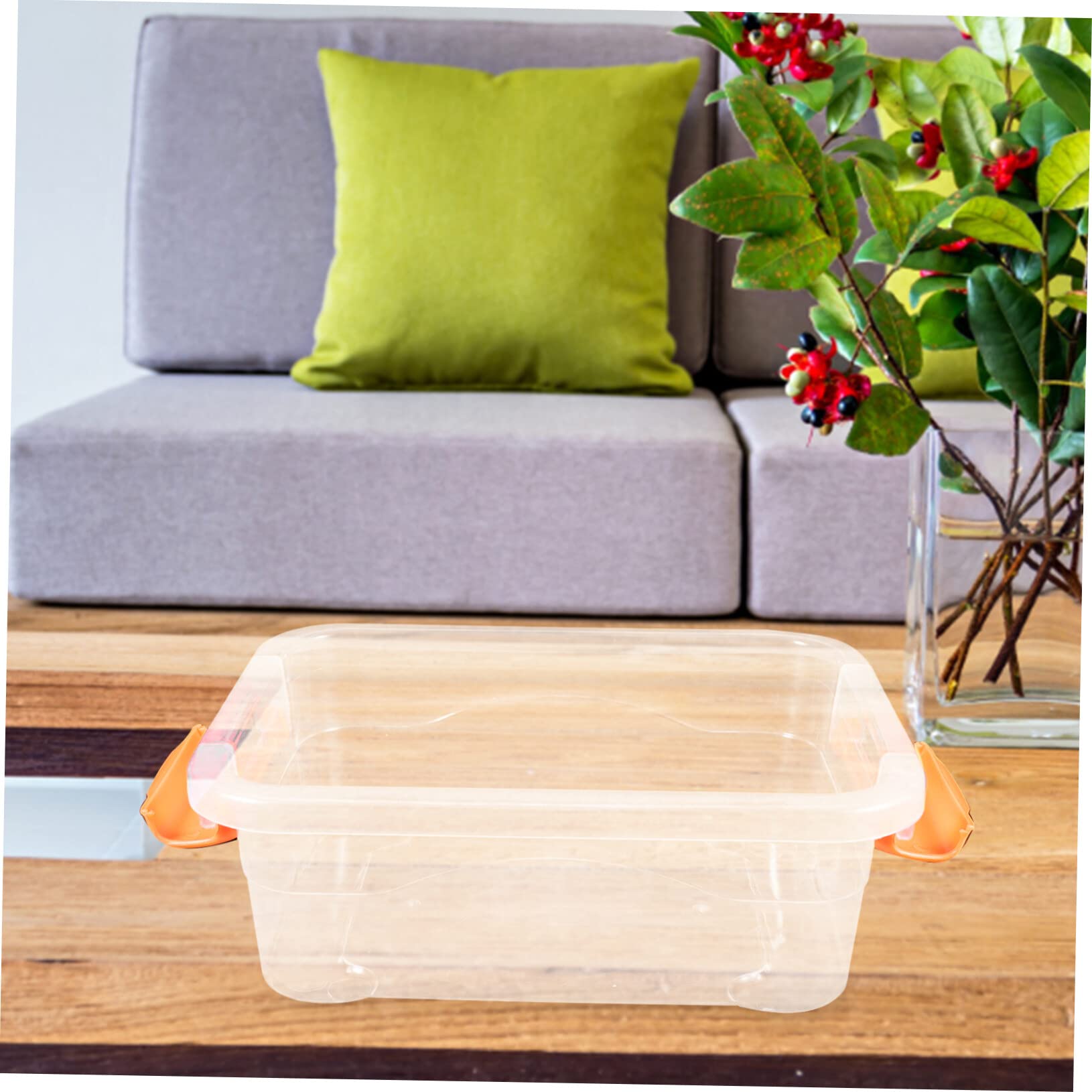 Multicolor Storage Bins with Lids - 5 Pack Small Cubby Bins Stackable Plastic Containers for Classroom Book Bin Toy Organizers