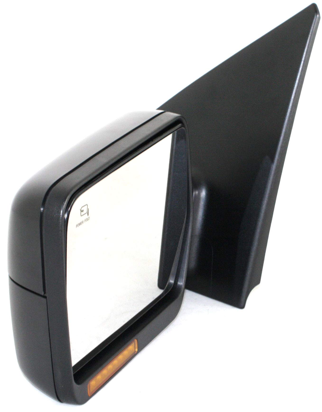 Kool Vue Left Power Heated Door Mirror Compatible With Ford F-150 2007-2008 Power Fold With Signal Light, Memory & Puddle Lamp Paintable