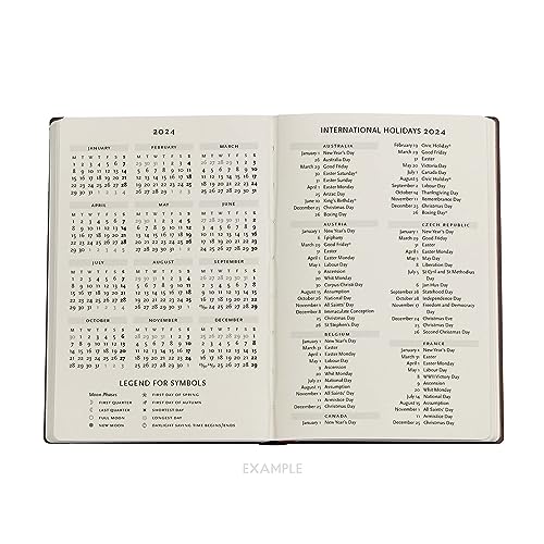Paperblanks Van Gogh Iris 12 Month 2024 Diary, Verso - Mini (140 x 95), English (International Holidays)