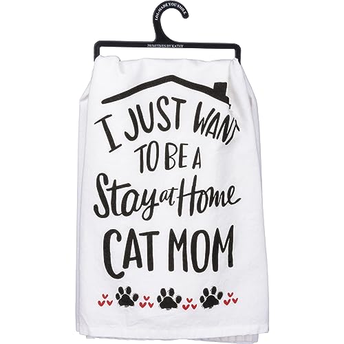 Primitives by Kathy Decorative Kitchen Towel - Be A Stay at Home Cat Mom
