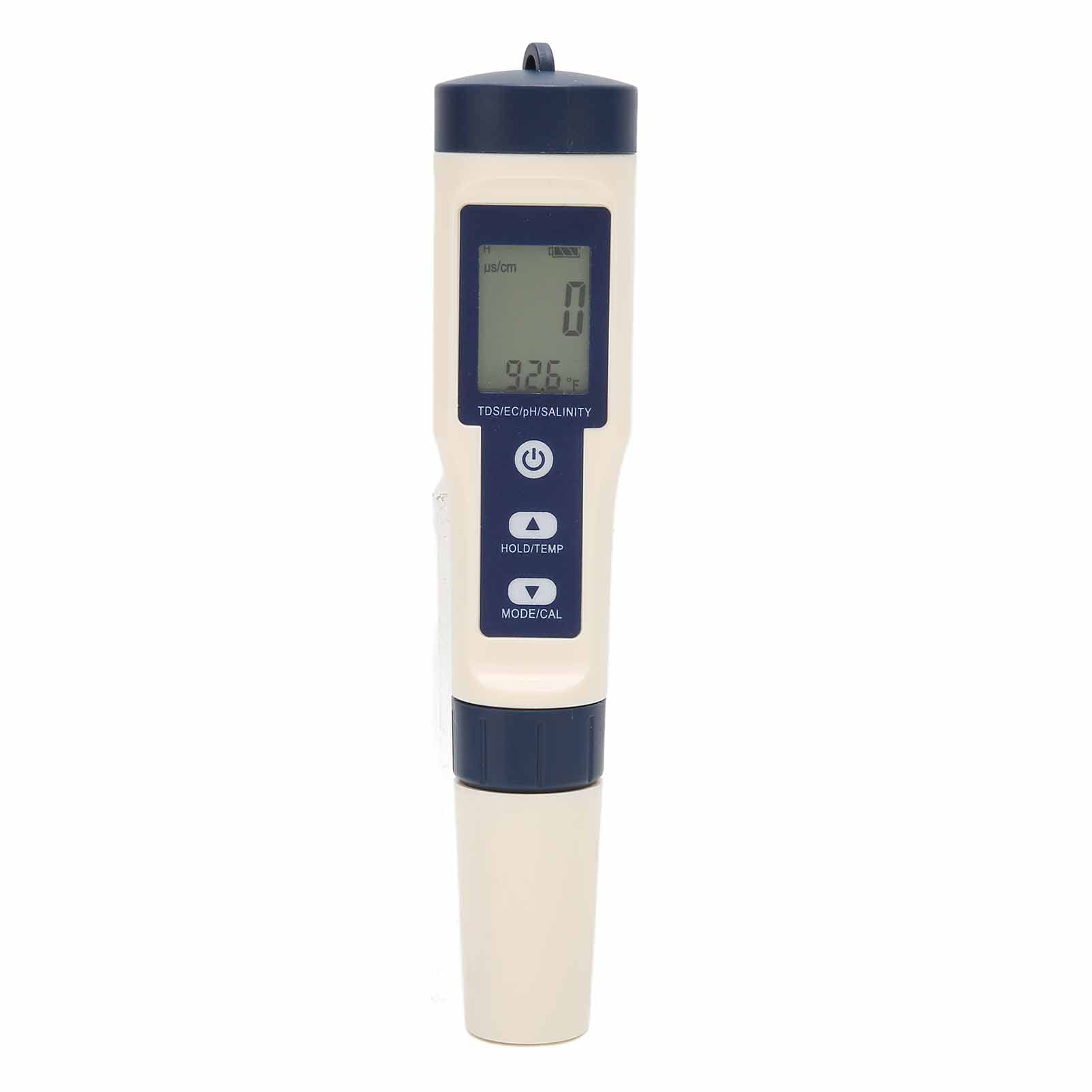 TDS Meter Digital Water Quality Tester, 5in1 Multifunctional PH/Salinity/Tem/TDS/EC Meter 0.01 Resolution High Accuracy Digital Water Tester for Household Drinking, Pool and Aquarium
