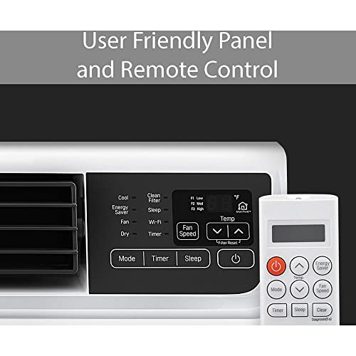 LG 14,000 BTU Dual Inverter Smart Window Unit Air Conditioner, Cools 800 Sq. Ft., Quiet Operation, Up to 25% More Energy Savings, ENERGY STARĀ®, works with LG ThinQ, Amazon Alexa and Hey Google, 115V