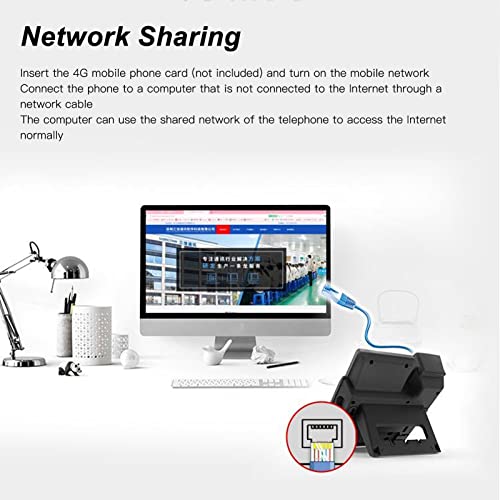SIP Phone, Business Office 4G WiFi Call Recording Speed Dial VOIP Phone (US Plug)