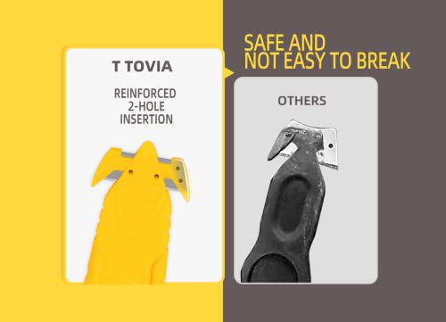 Safety Box Cutter of Stainless Steel Blade, Safety Utility Cutter for Cut Carton and Package (Yellow-1 pc)