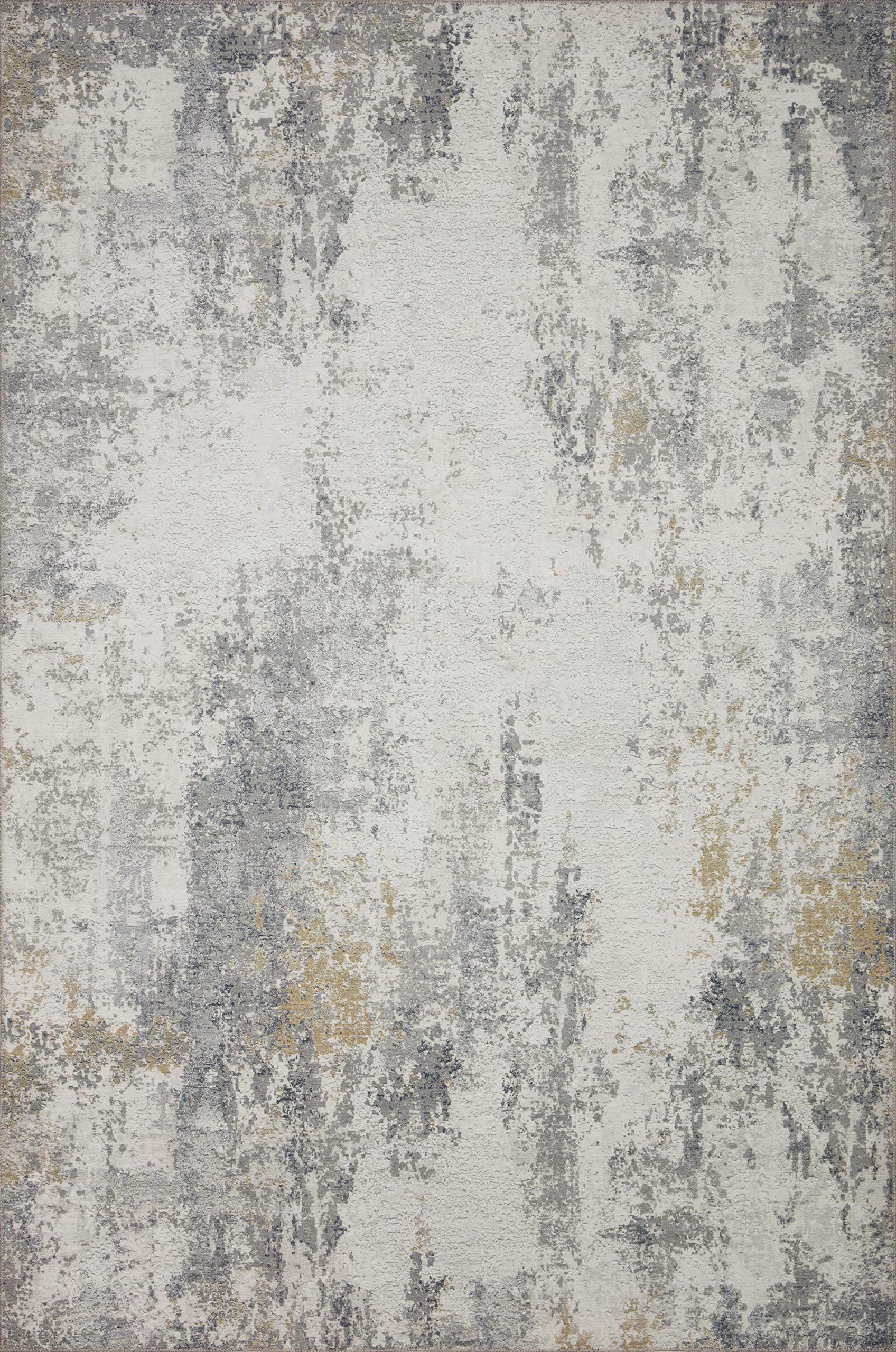Loloi II Drift DRI-02 Ivory, Granite Abstract Area Rug 8'-6" x 11'-6"
