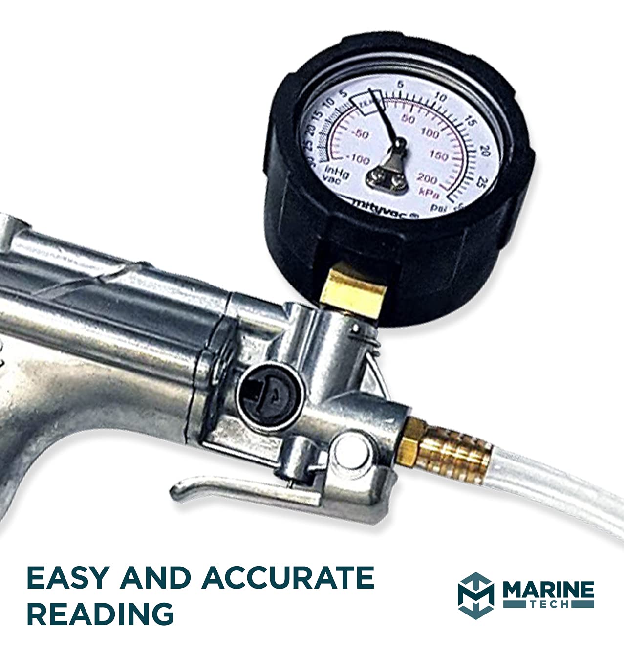 Marine Tech Tools Gearcase Pressure and Vacuum Tester, Gearcase Pressure Tester, Gearcase Vacuum Tester, Vacuum and Pressure Tester Kit, Fits Chrysler, Evinrude, Force, Johnson & Mercury Outboards
