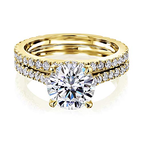 Kobelli 2ct Round Moissanite Fancy Hidden Halo Set - white-gold / 7.0 G-H